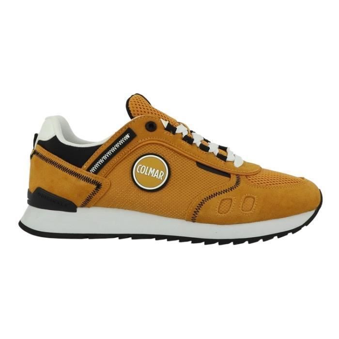 Baskets Homme - COLMAR TRAVIS SPORT BOLD Orange - Talon Plat - Cuir ...