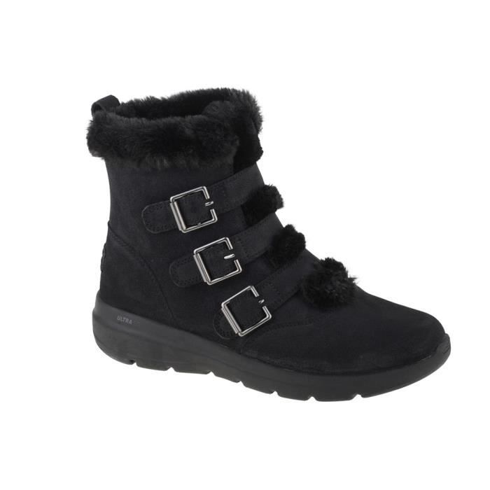 Chaussures Femme SKECHERS Glacial Ultra Buckle UP Noir - Boucle de ...