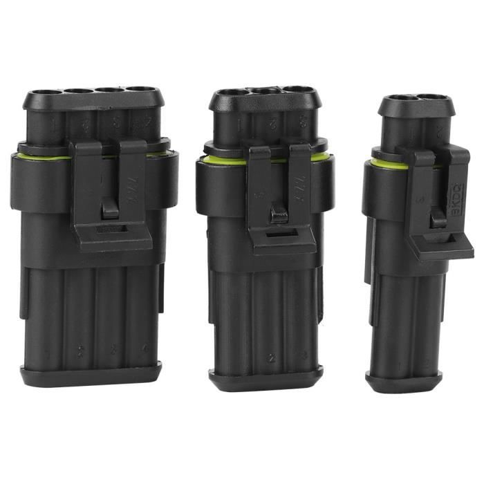 SALALIS Prise de connecteur de voiture 15 Ensembles Connecteur tanche ...