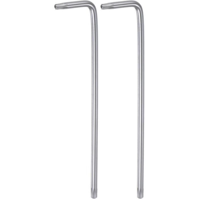 2Pcs T25 Altérer Proof Torx Étoile Clé Morceau Arracher L Forme 5.12 ...