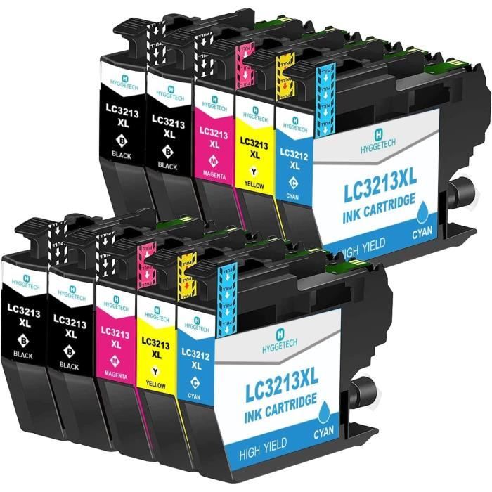 Lc-3213Xl Lot De 10 Cartouches D'Encre Compatibles Avec Brother Lc-3213 ...