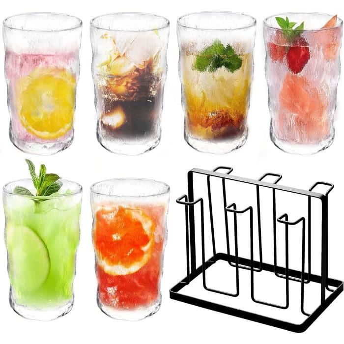 Lot De 6 Verre Eau Verres À Jus, Soda Grand Verre À Eau Verre À Boire ...