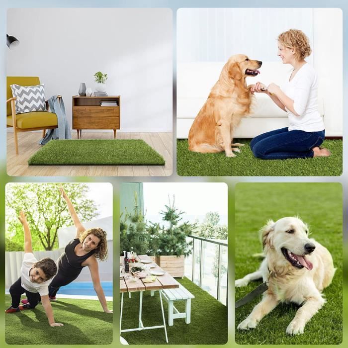 Tapis d'herbe pour chien Lot de 2 tapis de pipi en gazon pour chien ...