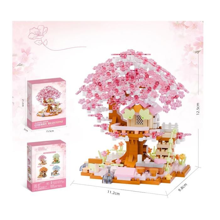 Mini Sakura Arbre Maison Construire Bloc, Arbre Sakura Kit de ...