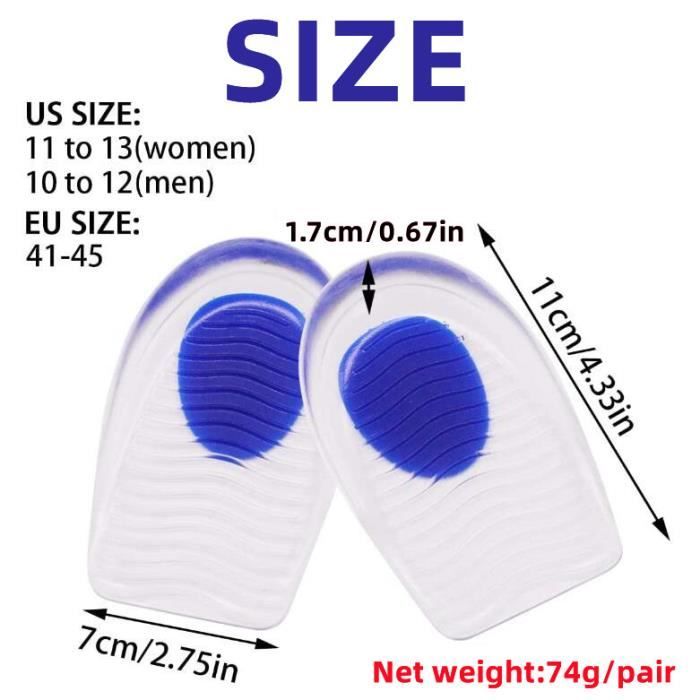 Talonnette,Semelle Orthopédique Soutien au Talon,Hauteur Augmentation ...