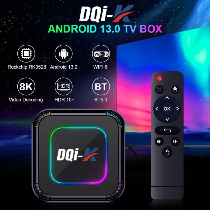 Boitier iptv Android 13.0 TV BOX -HK1-2GB 16GB Allwinner RK3528 BT 5 ...
