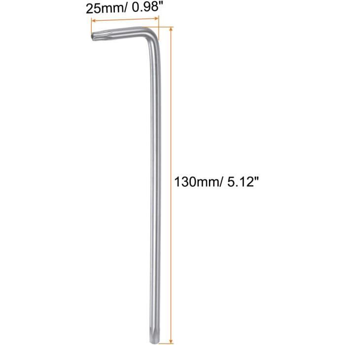 2Pcs T25 Altérer Proof Torx Étoile Clé Morceau Arracher L Forme 5.12 ...
