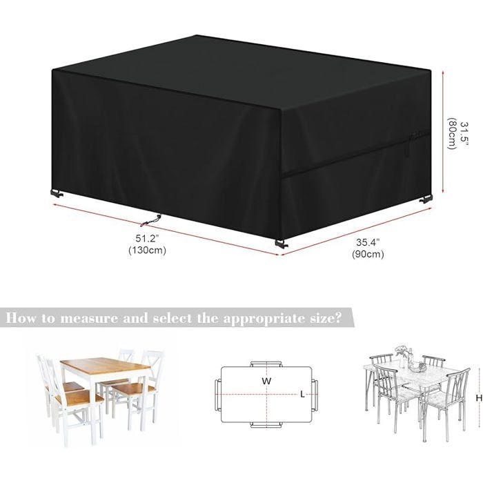 Housses de Table de Jardin Housse Protection Salon Exterieur Bache pour ...