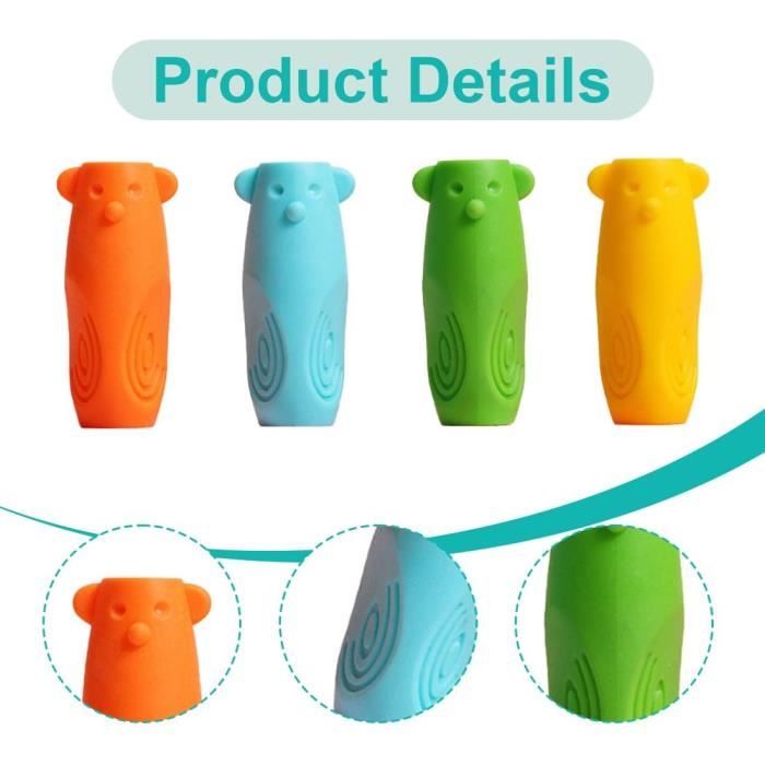 Forme D'Ours Poignées Crayons, Ergonomique Aide Écriture Crayon Grip ...