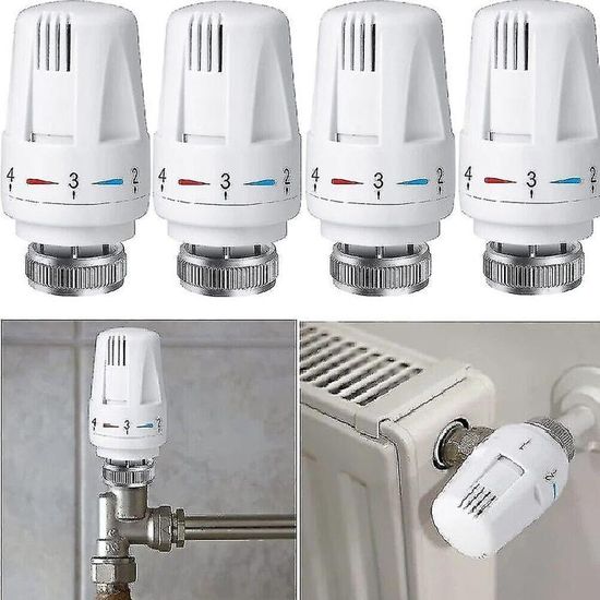 4x Thermostatic Head Radiator Controller Thermostatic Head Heating ...