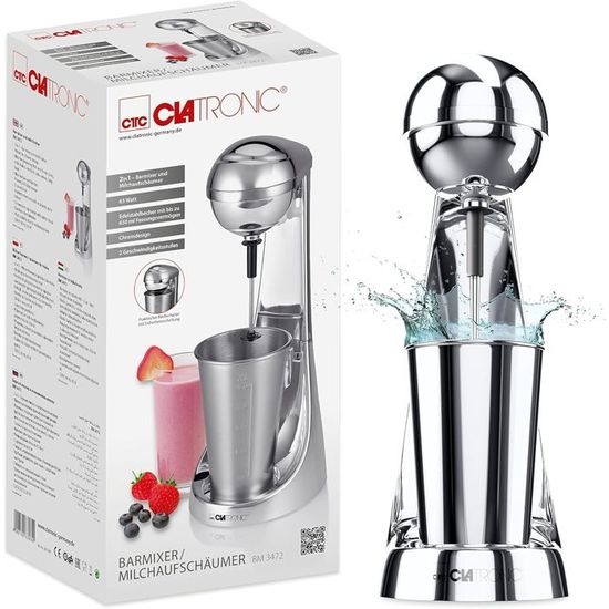 Clatronic Bar-mixer et mousseur à lait en un seul appareil, Smoothie ...