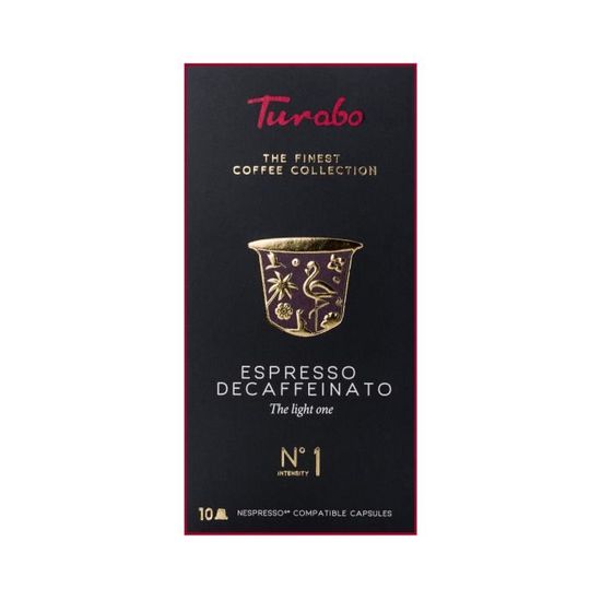 Capsules de café, TURABO, Espresso décaféiné, 10 capsules compatibles ...