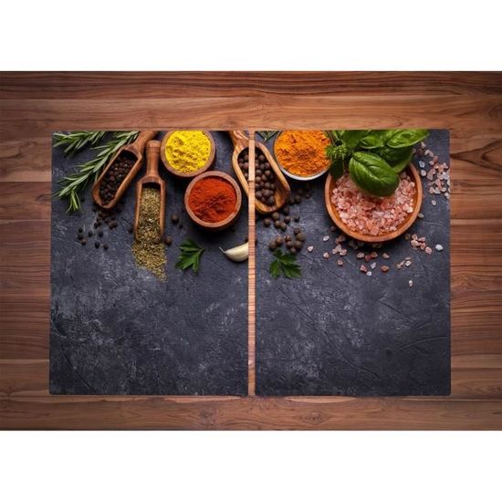 Z4L Lot de 2 cache-plaques en verre pour cuisinière à induction - 40 x ...