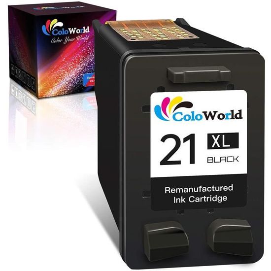 ColoWorld Remanufactures 21XL Noir Cartouches dencre pour HP 21 XL pour ...