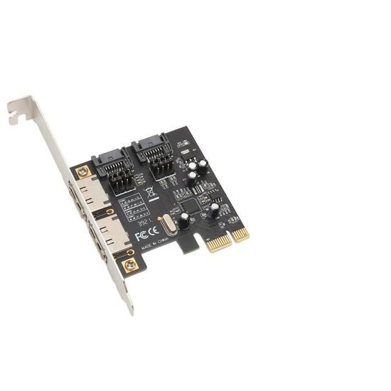 Fdit Carte Riser SATA3.0 SATA3.0 Riser Card 2 ESATA 6.0 Gbps 3.0 Gbps 1 ...