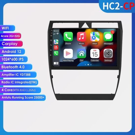 2+32G Autoradio Android 2Din pour Audi A6 C5 1997 1998 1999-2004 S6 RS6 lecteur vidéo multimédia ...