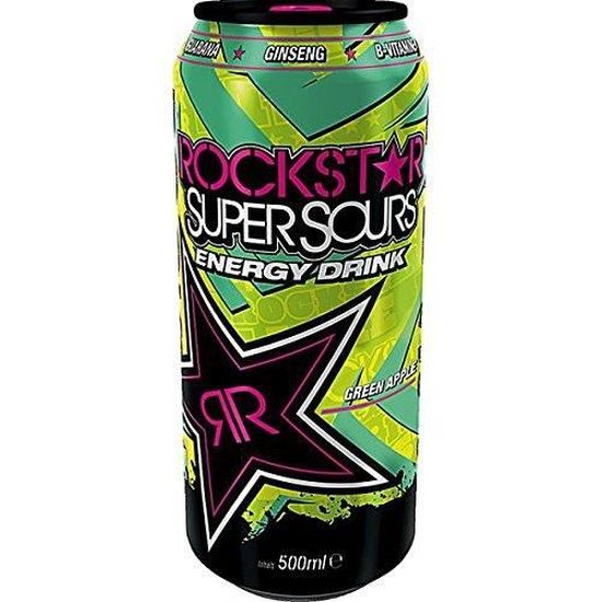 Rockstar Super Sours Green Apple Energy Drink - Cdiscount Au quotidien