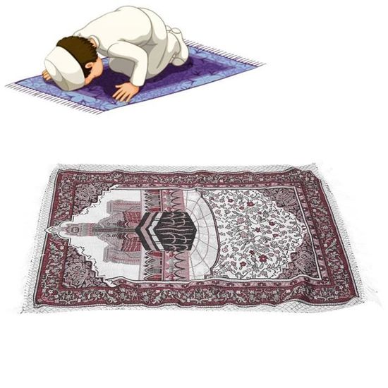 Tapis de prière portable islamique musulman Kaaba - TMISHION - coton ...