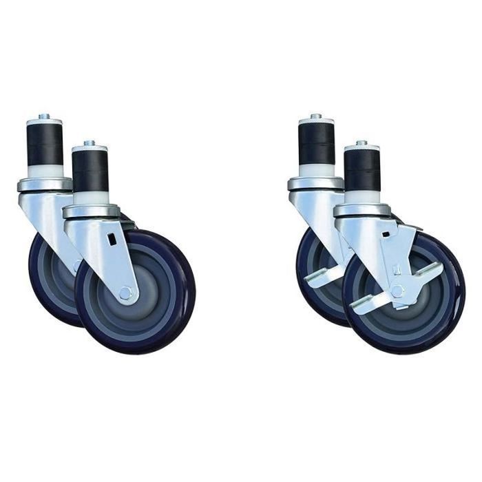 ROUE - ROULETTE LI-Jeu de 4 roulettes à tige expansible avec freins ...