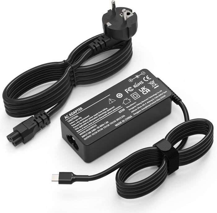 65W USB C Chargeur pour Lenovo ThinkPad T480 T480s T490 T490s T495 ...