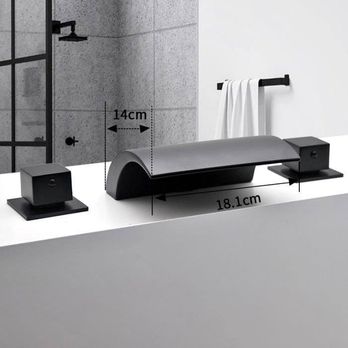 Robinet mitigeur de baignoire Spa monté sur le pont,3 pièces,robinet de ...