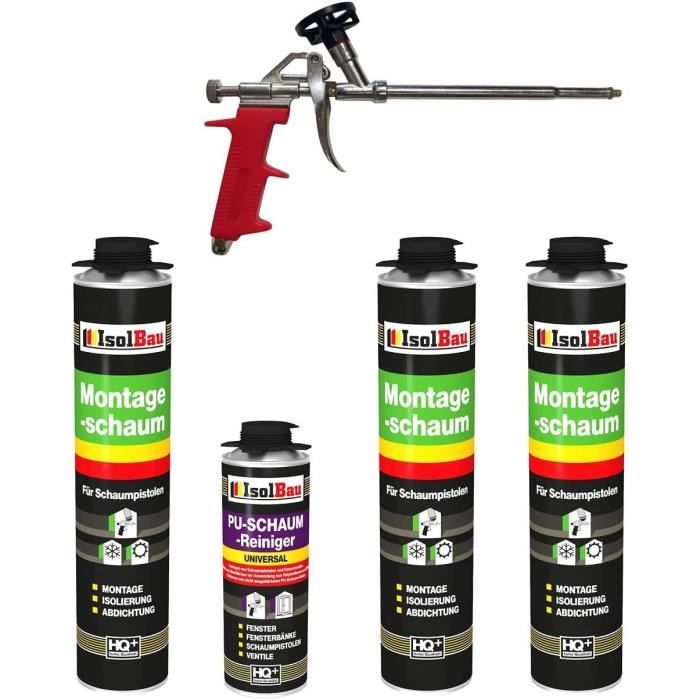 Lot de 3 x 750 ml de mousse polyuréthane monocomposante de construction ...