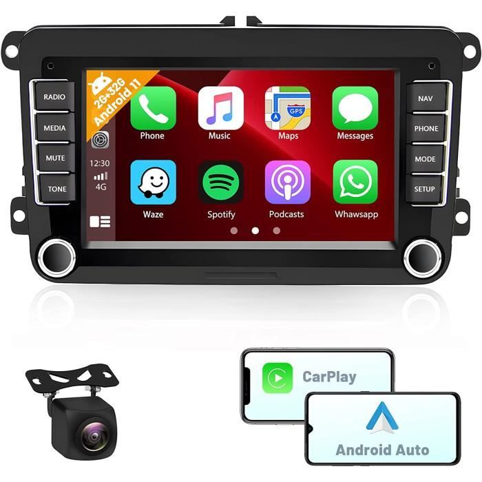 Autoradio An oid 11 pour VW Golf 5 T5 Polo Passat B6 avec CarPlay sans ...