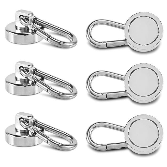 Crochet Aimanté Puissant, 6PCS 25mm Aimant Neodyme Crochets, Crochet ...