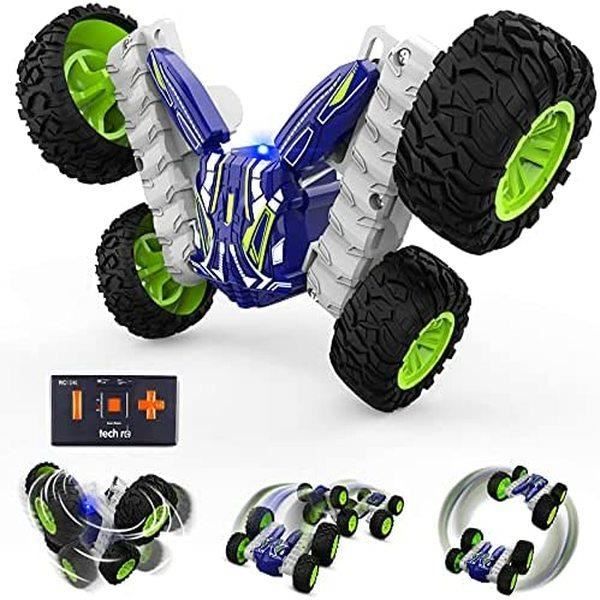 Rc Voiture Télécommandée,4WD Cascade pour Tout Terrain, 360Rotation Stunt Car Miniature 2.4GHZ ...