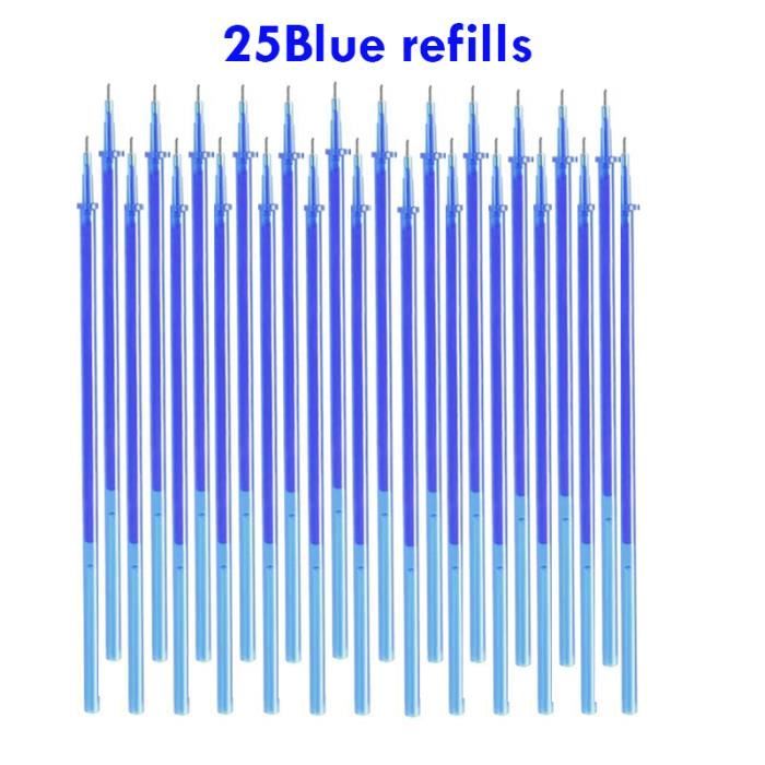 Stylos effaçables 0.5mm, 26 pièces, Kawaii, bleu, rouge, noir, recharge ...
