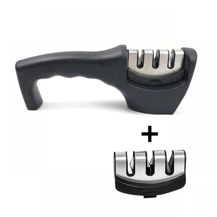 Aiguiseur de Couteaux à 3 Étapes de Haute Qualité Aiguisoir en Céramique Diamantée Outil d ...