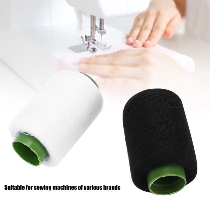 Cikonielf Qiilu fil à broder Fil à coudre Fils de polyester blanc ...