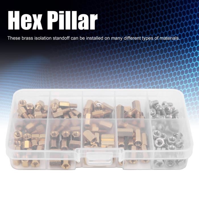 Entretoise hexagonale en laiton 136pcs laiton hexagonal entretoise ...