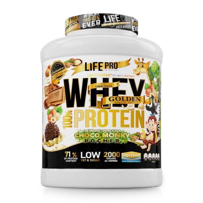 LIFE PRO WHEY GOURMET EDITION 2KG-CHOCO MONKY ROCHER - Cdiscount Sport
