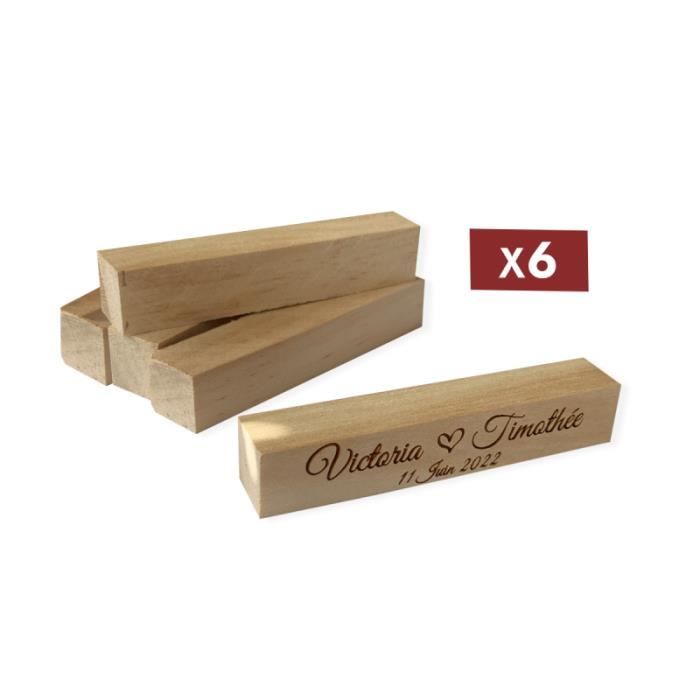 Porte couteaux BOIS personnalisés (6 UNITÉS) - Repose couteau avec ...
