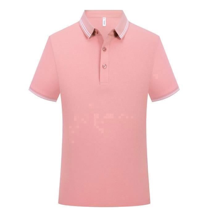 Polo Homme INSFITY - Manches Courtes - Tissu Confortable - Rose Rose ...