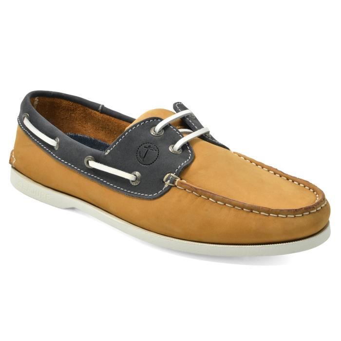 Chaussures bateau pour homme Seajure Elafonissi en Cuir Nubuck Camel et ...