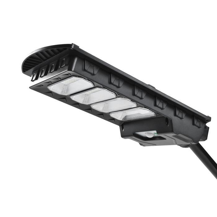Mxzzand Lampadaire solaire Réverbère Solaire 200LED IP65 Étanche 300W Lampadaire Extérieur de ...