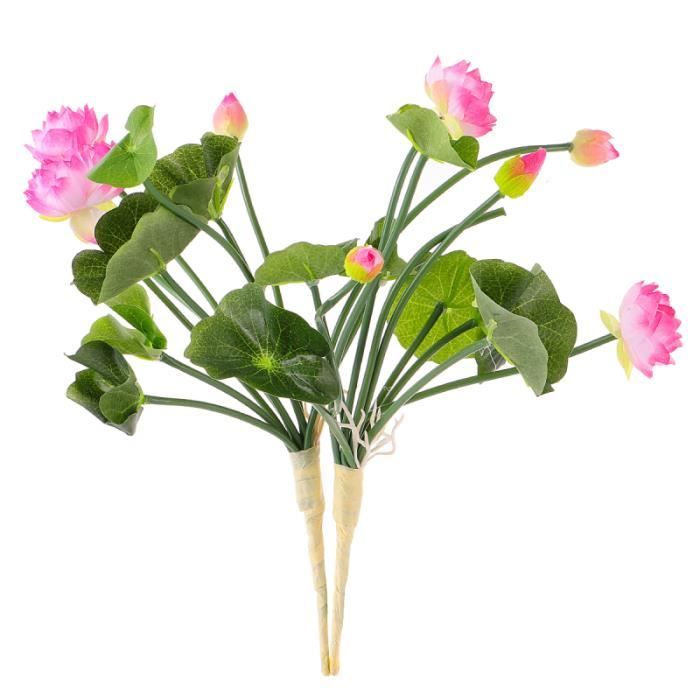 2pcs Lotus artificiel décoratif faux fleur pour la maison FLEUR-PLANTE ...