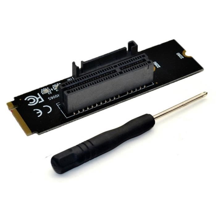 Adaptateur M.2 (NGFF) SSD Vers PCI-E Express 4X Carte M.2 Key M Riser Carte M.2 NGFF Riser pour ...