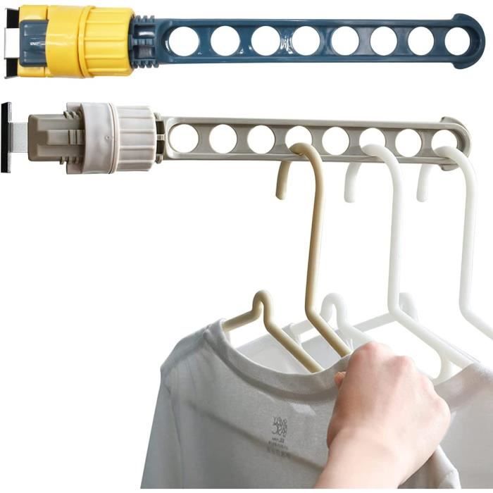 Porte Cintre Mural,CHENKEE 2 pcs Etendoir Mural Porte Cintre Mural 8 ...