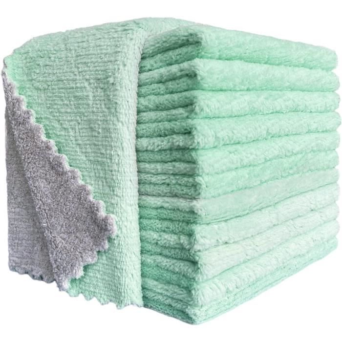Lot de 12 torchons de cuisine en microfibre pour vaisselle, salle de ...