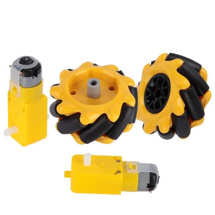 KAI-Roue Mécanum Mecanum Wheel Geared Motor Kit, Robot Car Wheel ...