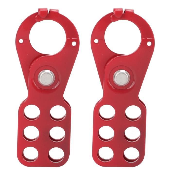 YOSOO moraillon d'étiquette 6 trous Lockout Tagout Safety Hasp Lock ...
