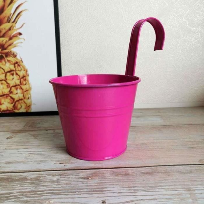 WE24121-Pot de fleur en métal et fer Vase suspendu à poignée amovible ...