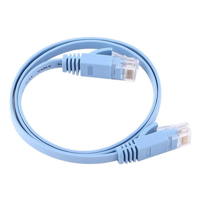 Câble LAN RJ45 CAT6 - ZJCHAO - 0,5 m - Gigabit Ethernet - PVC ignifuge ...