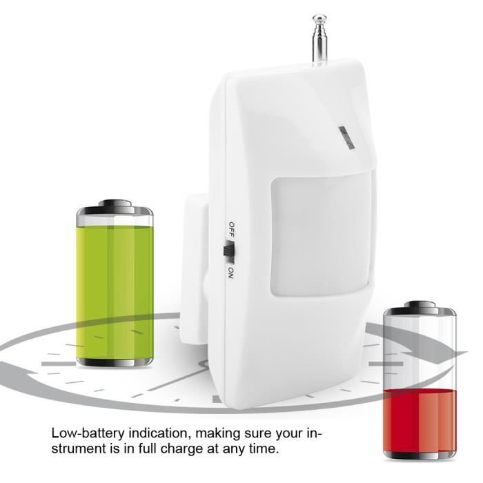 Détecteur de mouvement Alarme de Capteur de Mouvement Pir sans Fil ...