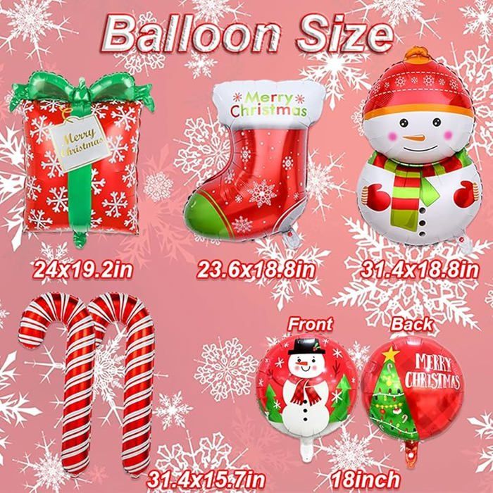 Ballons de Noël gonflables, décoration arche en aluminium pour fête ...