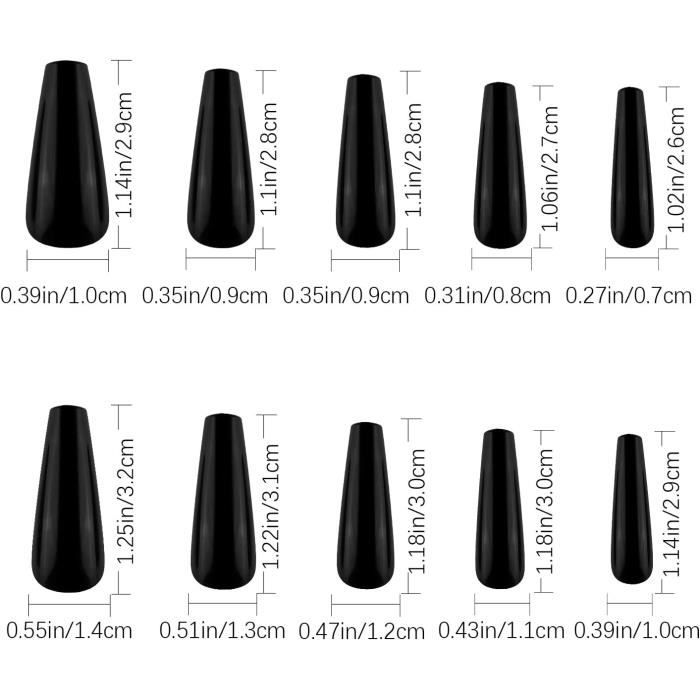 Fau Ongle Et Accessoire - 100 Pièces Appui Long Sur Ongles Faux ...