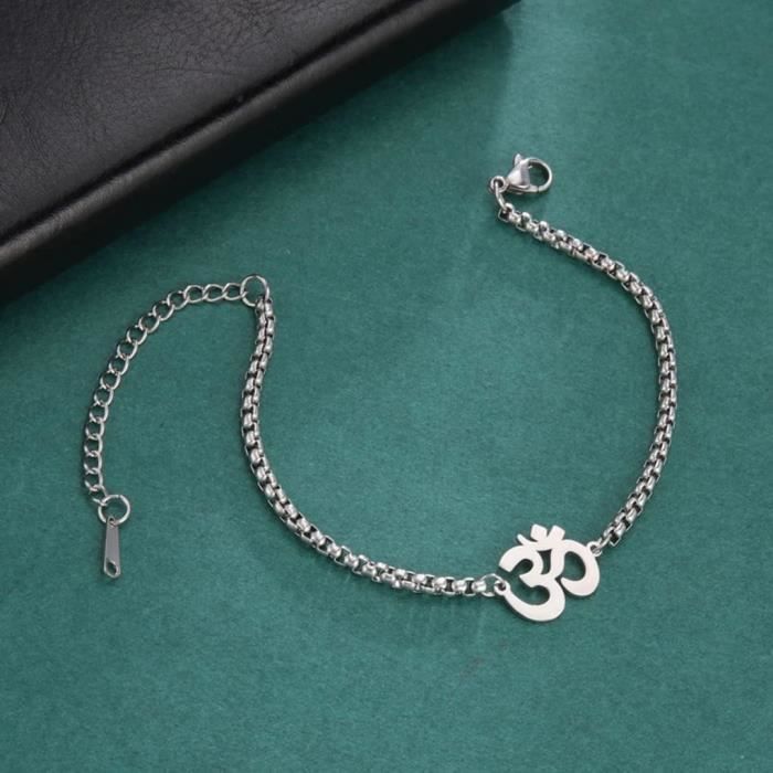 Aum Om Ohm Symbole Sanskrit Bracelet Pour Femme, Harmonie Spirituelle ...
